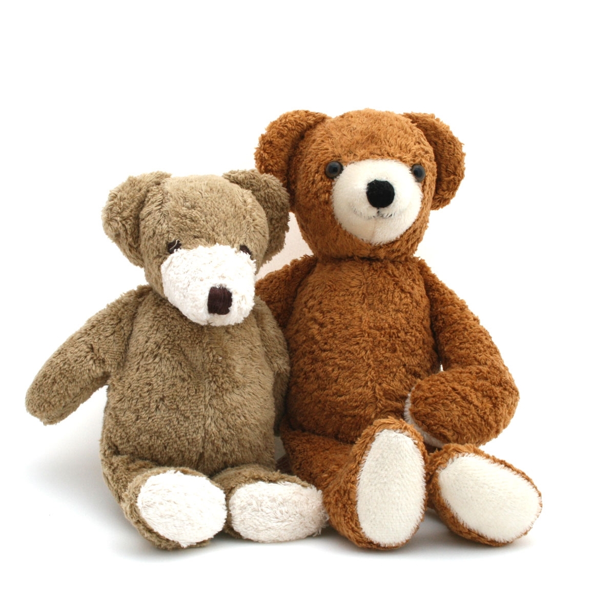 Knuffelbeer met muziek of zonder in bruin bio katoen | De Speelgoedfee